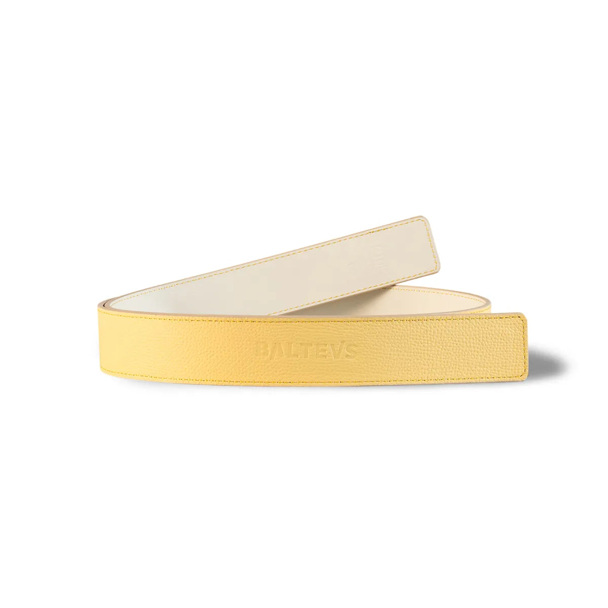 VELCRO "VANILA YELLOW" Leather belt for summer | Balteus